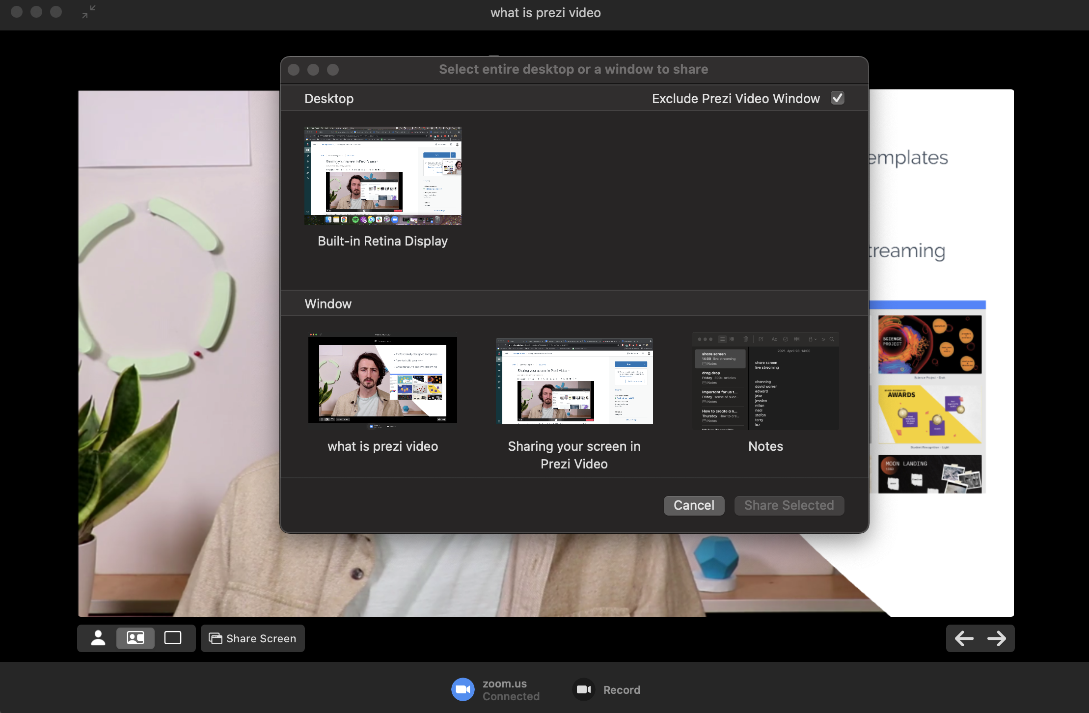 Sharing your screen in Prezi Video – Prezi Support Center