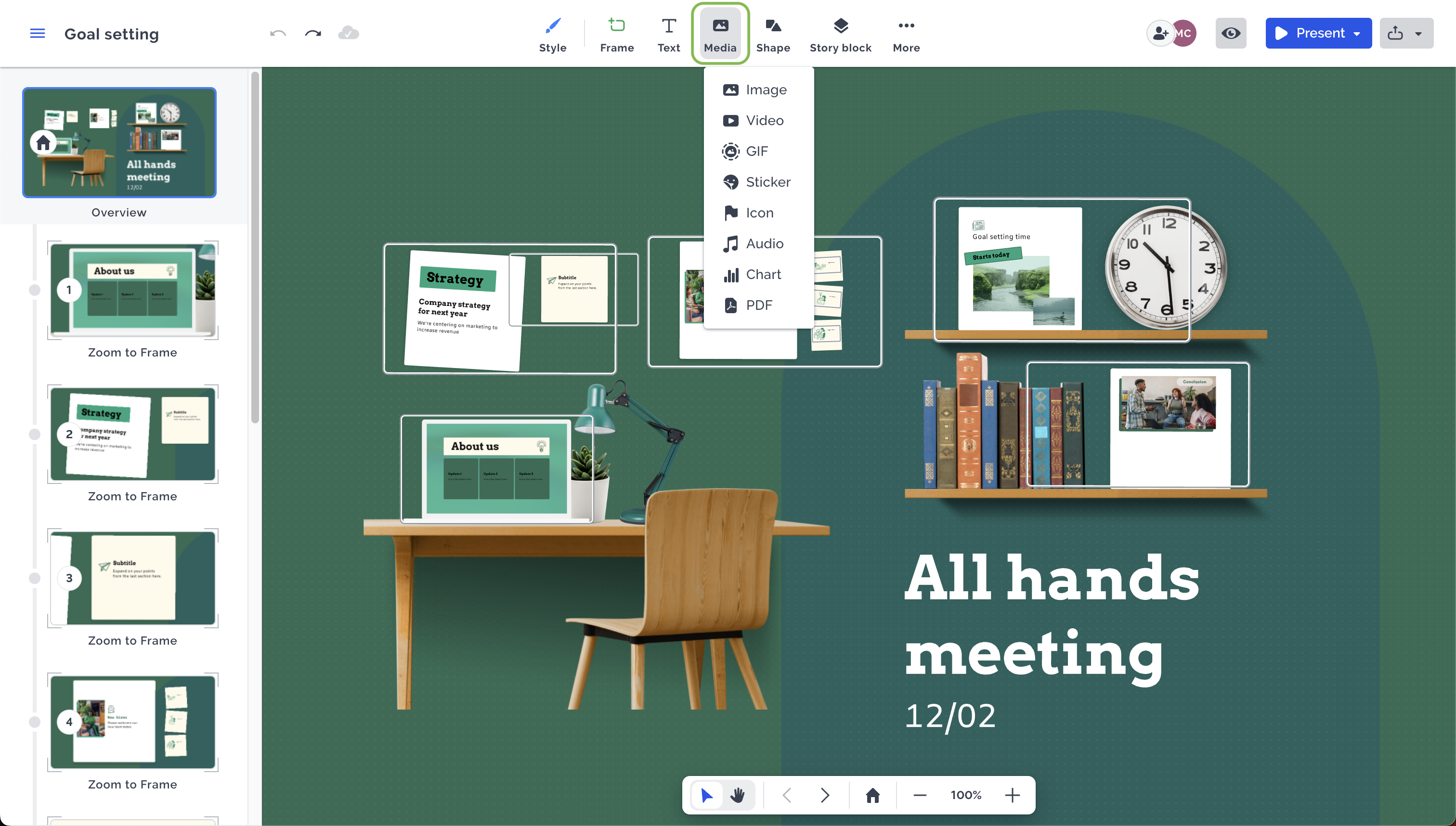 Getting started with creating in Prezi Present – Prezi Support Center