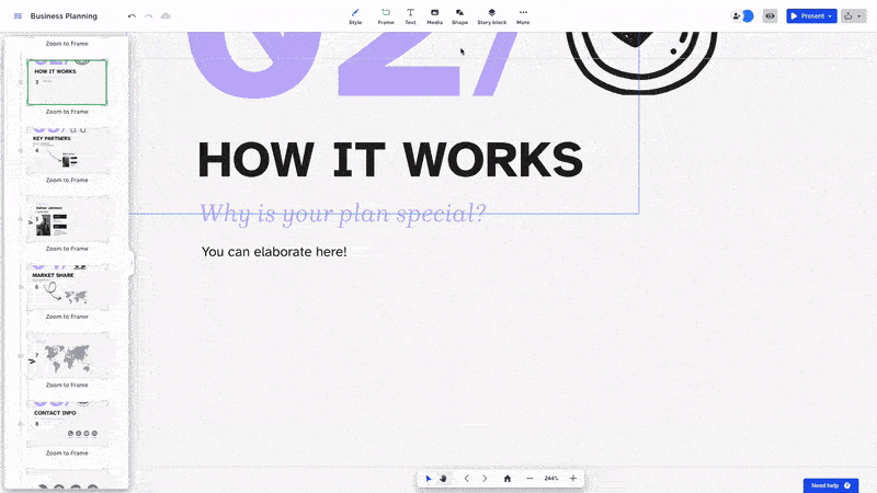Adding and editing content in Prezi Present – Prezi Support Center
