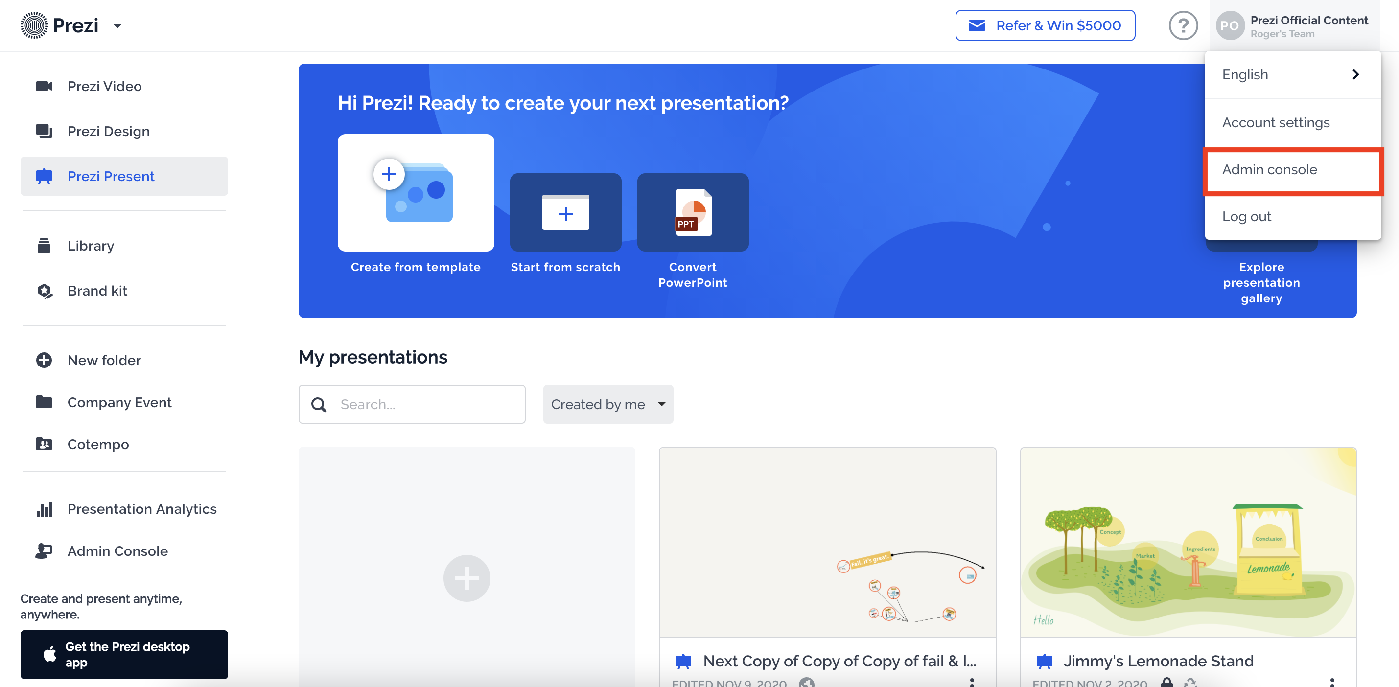 Managing your Prezi team – Prezi Support Center